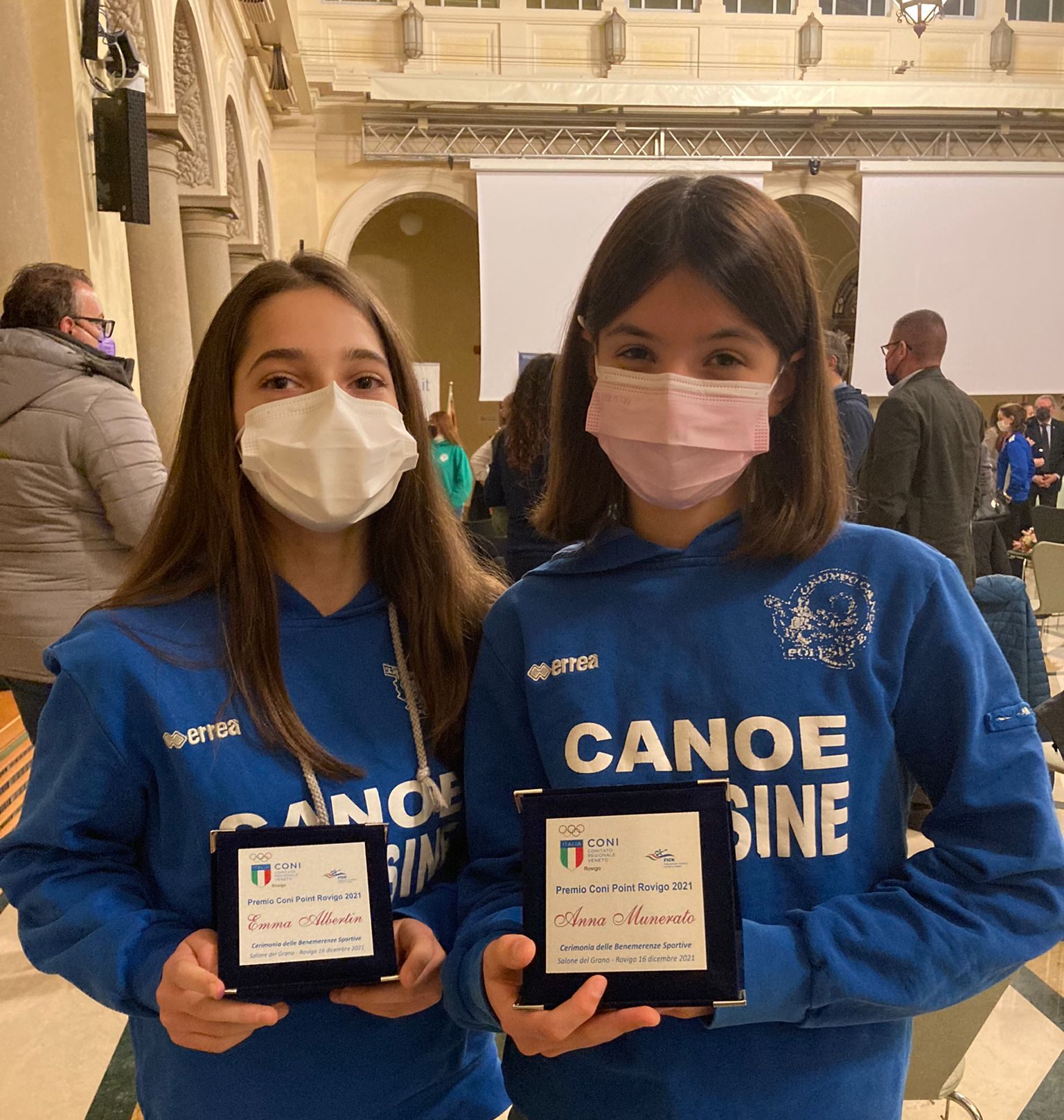 Anna Munerato e Emma Albertin ricevono il premio CONI Point 2021 ...